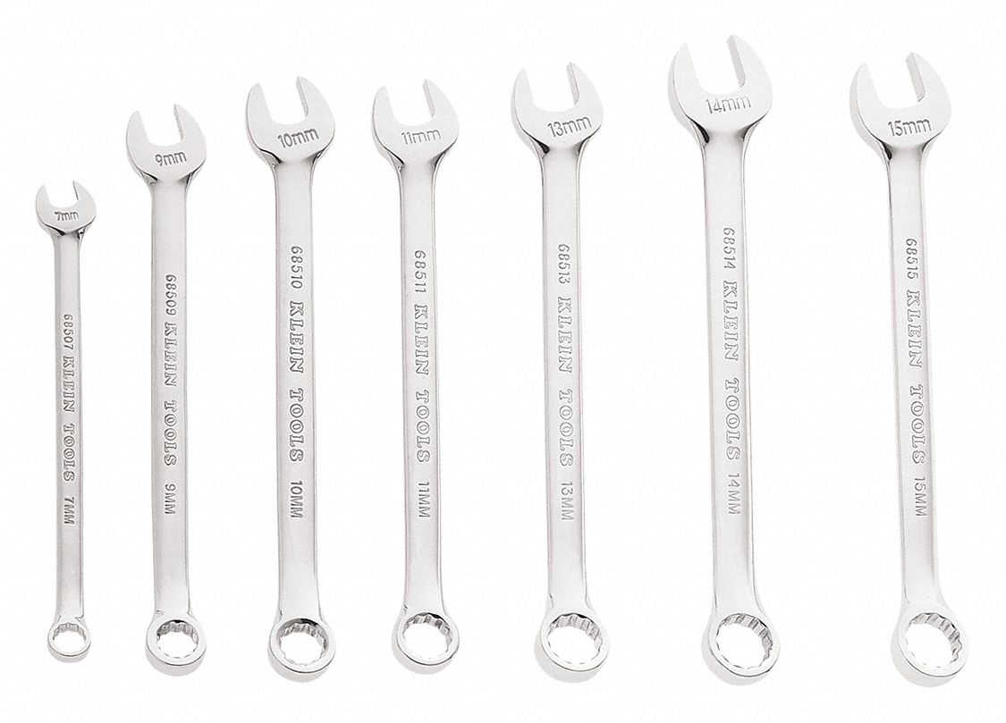 KLEIN TOOLS, 7-Piece Metric Combination Wrench Set - 40Y595|68500 ...