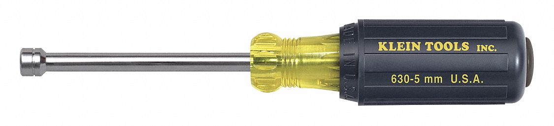 KLEIN TOOLS, Cushion-Grip Hollow-Shank Nut Driver - 40Z119|630-5MM ...