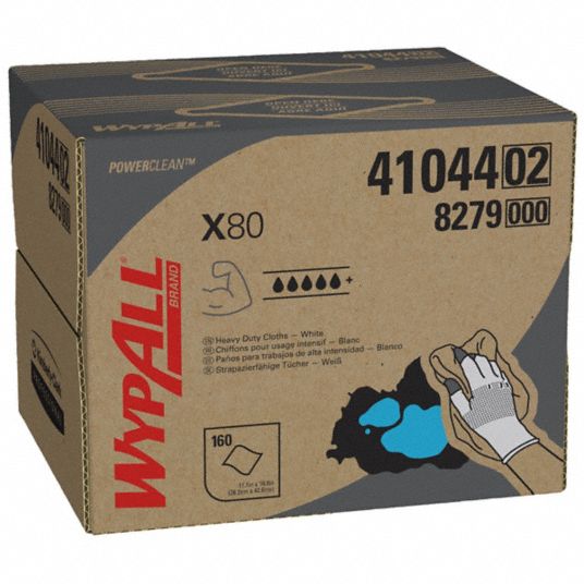 WYPALL, Dispenser Box, Super Heavy Absorbency, Dry Wipe - 2VHT8|41044 ...