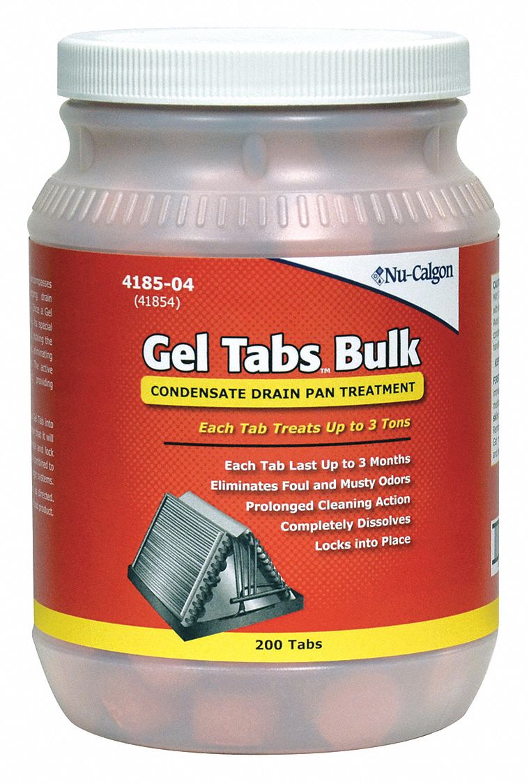 NU-CALGON, Gel Tablet, For 3 ton Systems, Condensate Pan Treatment ...
