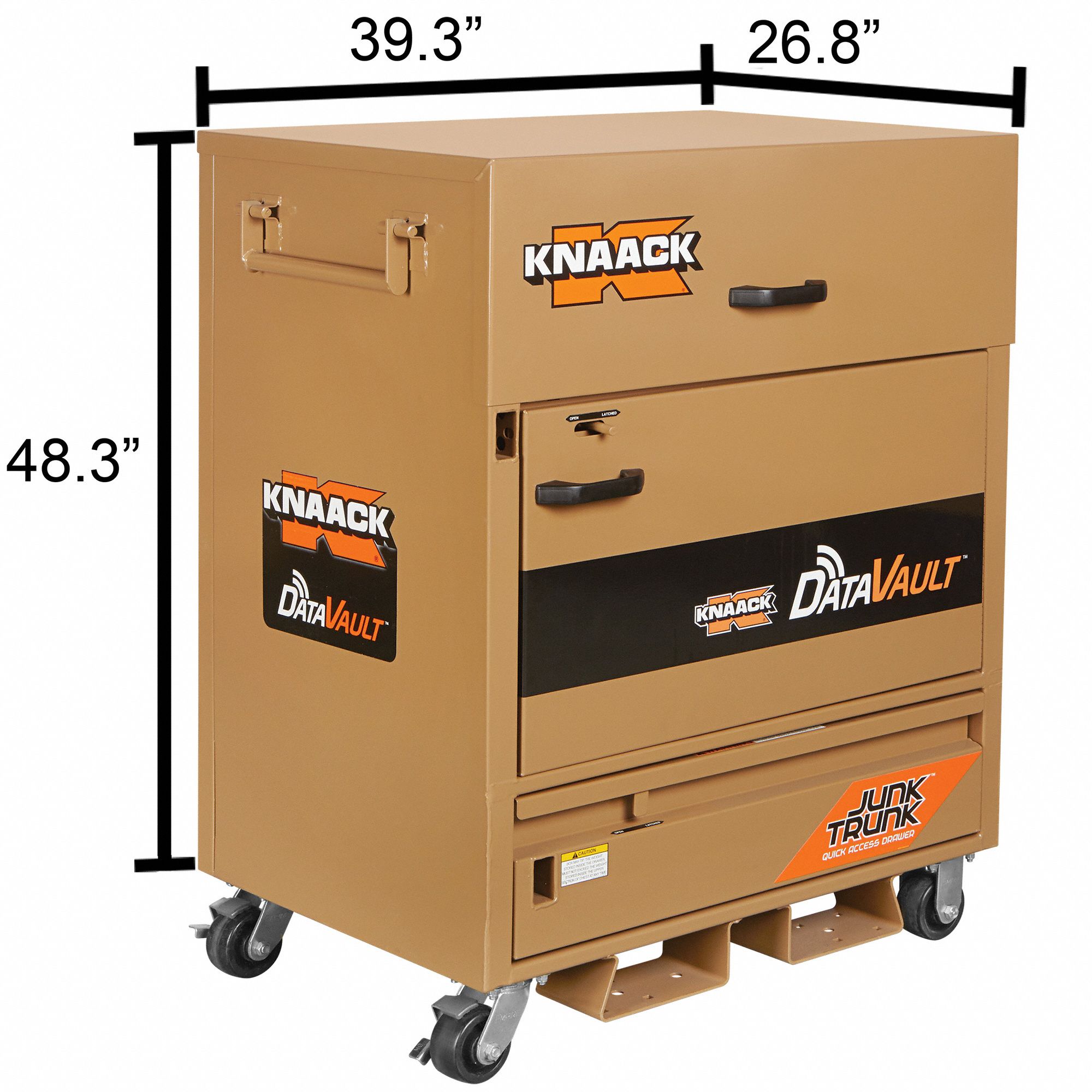 KNAACK Jobsite Box: 39 1/4 in Overall Wd, 26 3/4 in Overall Dp, 48 1/4 ...