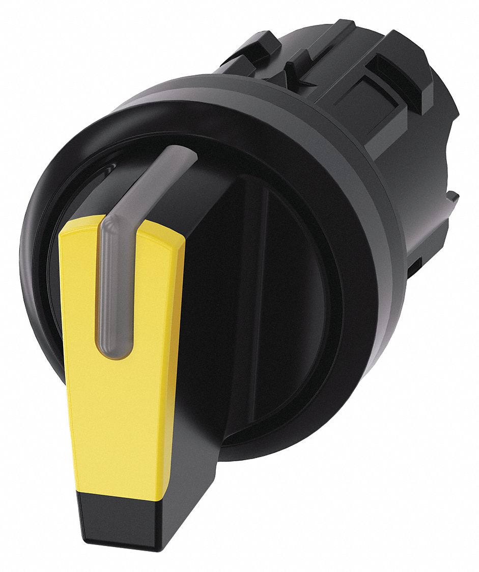 SIEMENS, 22 mm Panel Mount Size, 3 Positions, Short-Handled Selector Switch - 411H98|3SU1002 ...