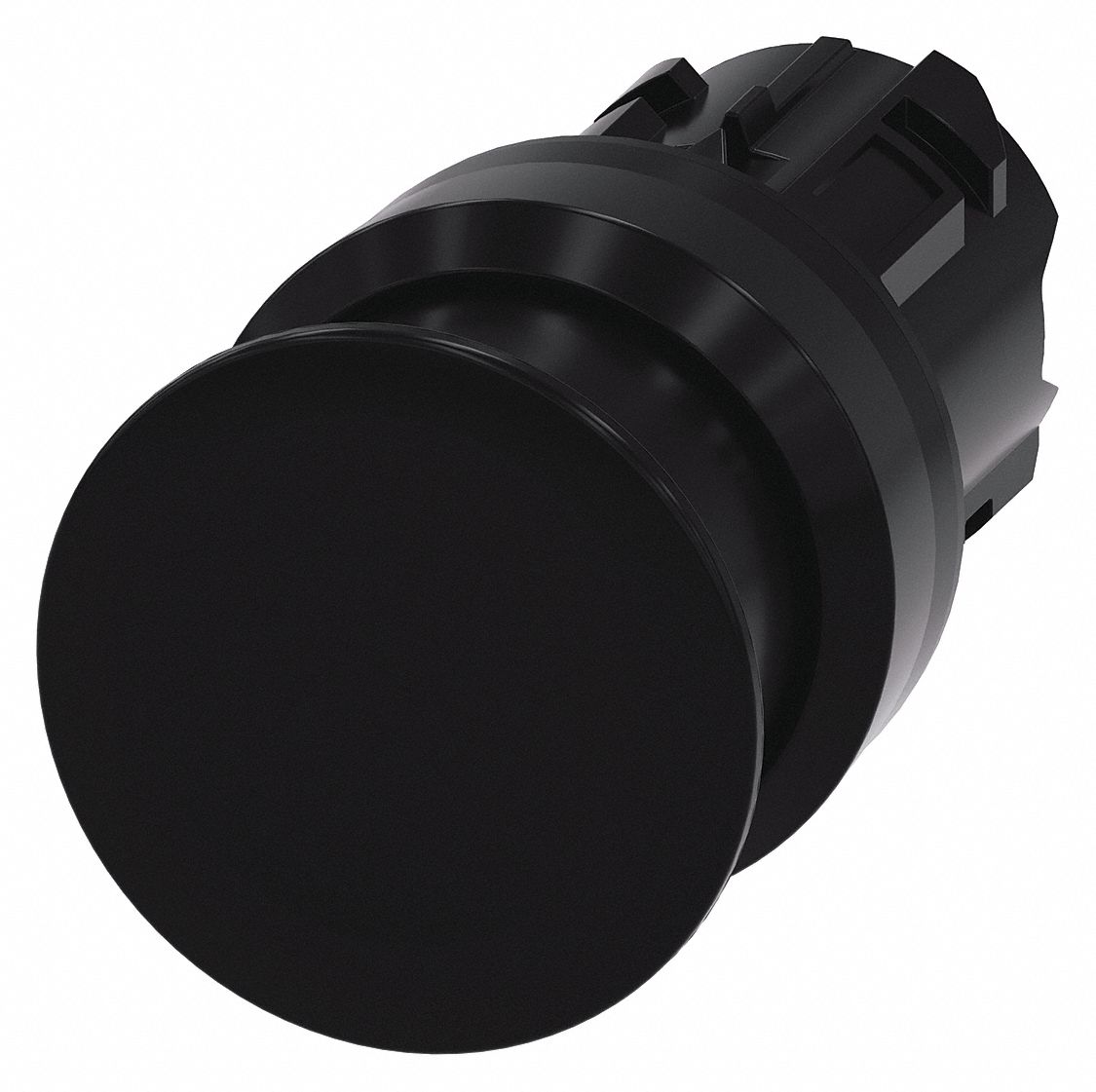 SIEMENS, Black, 22 mm Mounting Size, Mushroom Head Push Button - 411J29|3SU1000-1AD10-0AA0 ...