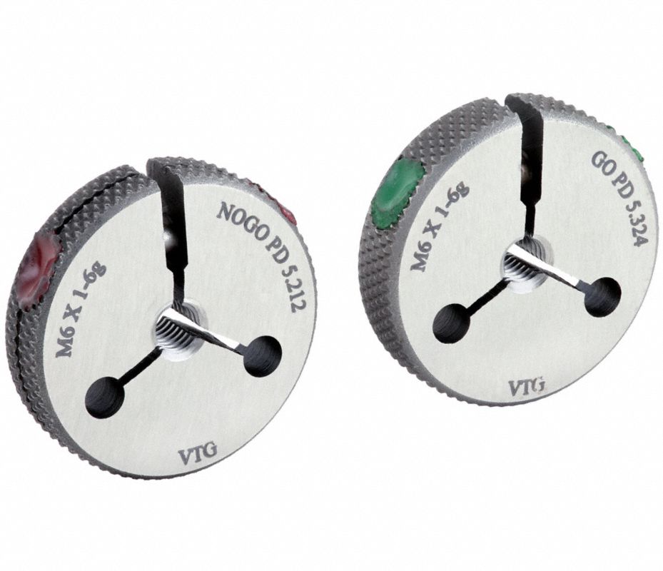 VERMONT GAGE Calibrador Roscas,Anillo Aj.,M6.0-1.00 - 413K06 ...