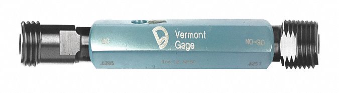 VERMONT GAGE, L-1/L-3 Gauge, 1/4"-18 Thread Size, Pipe Threaded Plug ...