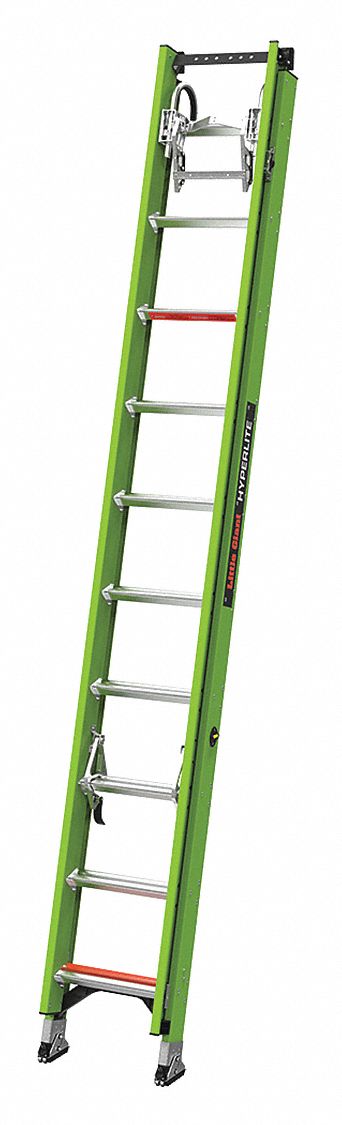 LITTLE GIANT, 20 ft Ladder Size, Fiberglass, Extension Ladder - 415F75 ...