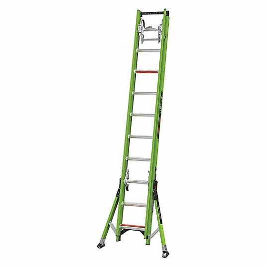 LITTLE GIANT, 20 ft Overall Ht, Fiberglass, Extension Ladder - 415F76 ... LITTLE GIANT, 20 ft Overall Ht, Fiberglass, Extension Ladder - 415F76 ...