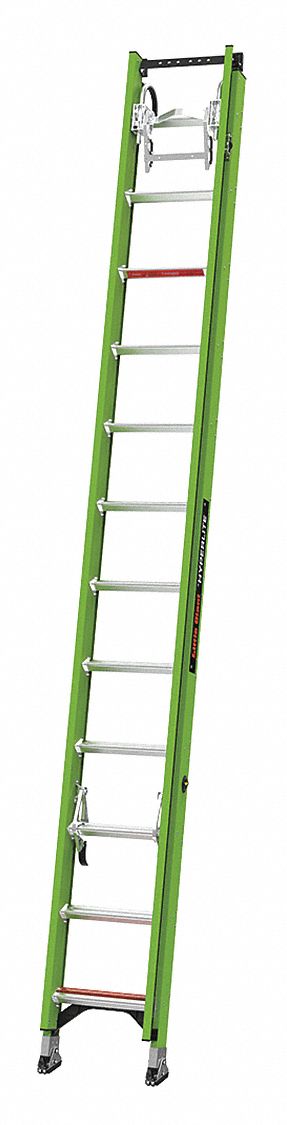 LITTLE GIANT, 24 ft Overall Ht, Fiberglass, Extension Ladder - 415F81 ... LITTLE GIANT, 24 ft Overall Ht, Fiberglass, Extension Ladder - 415F81 ...