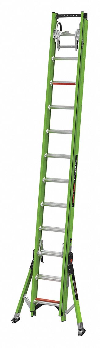 LITTLE GIANT, 24 ft Ladder Size, Fiberglass, Extension Ladder - 415F82 ...