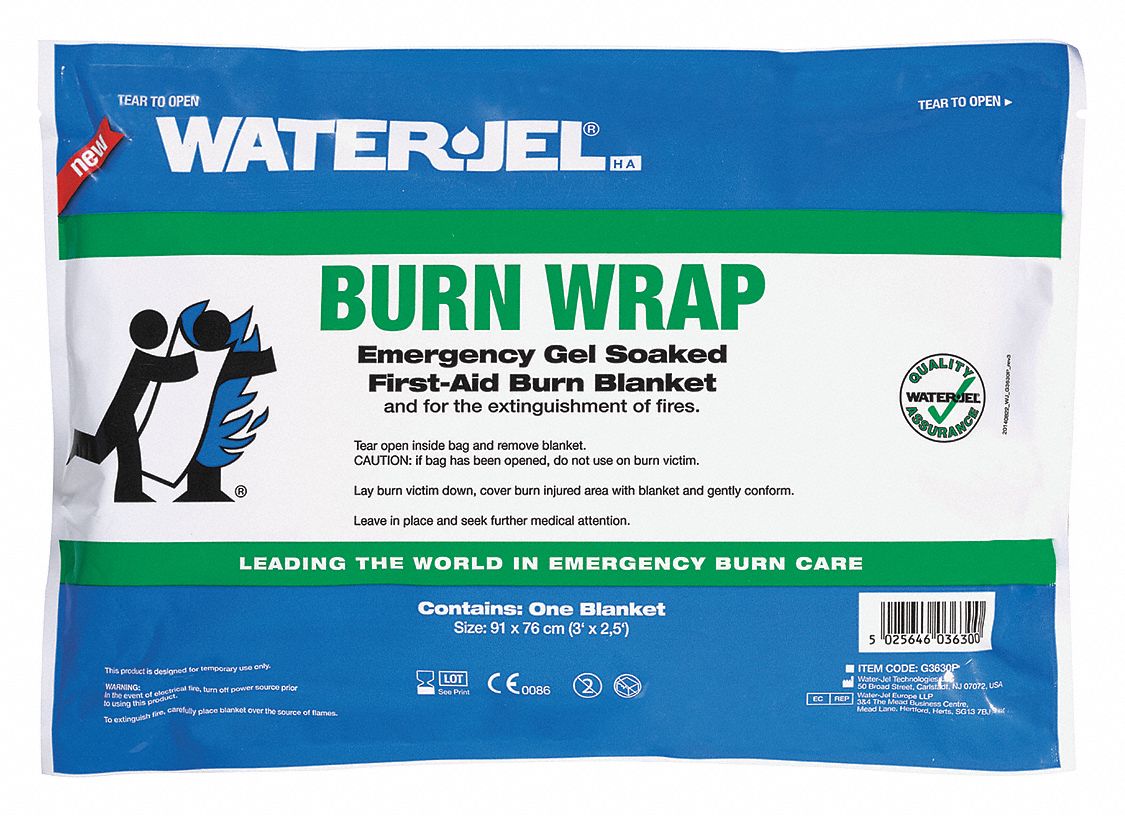 WATERJEL, 36 in Dressing Lg, 30 in Dressing Wd, Burn Wrap - 415J32 ...
