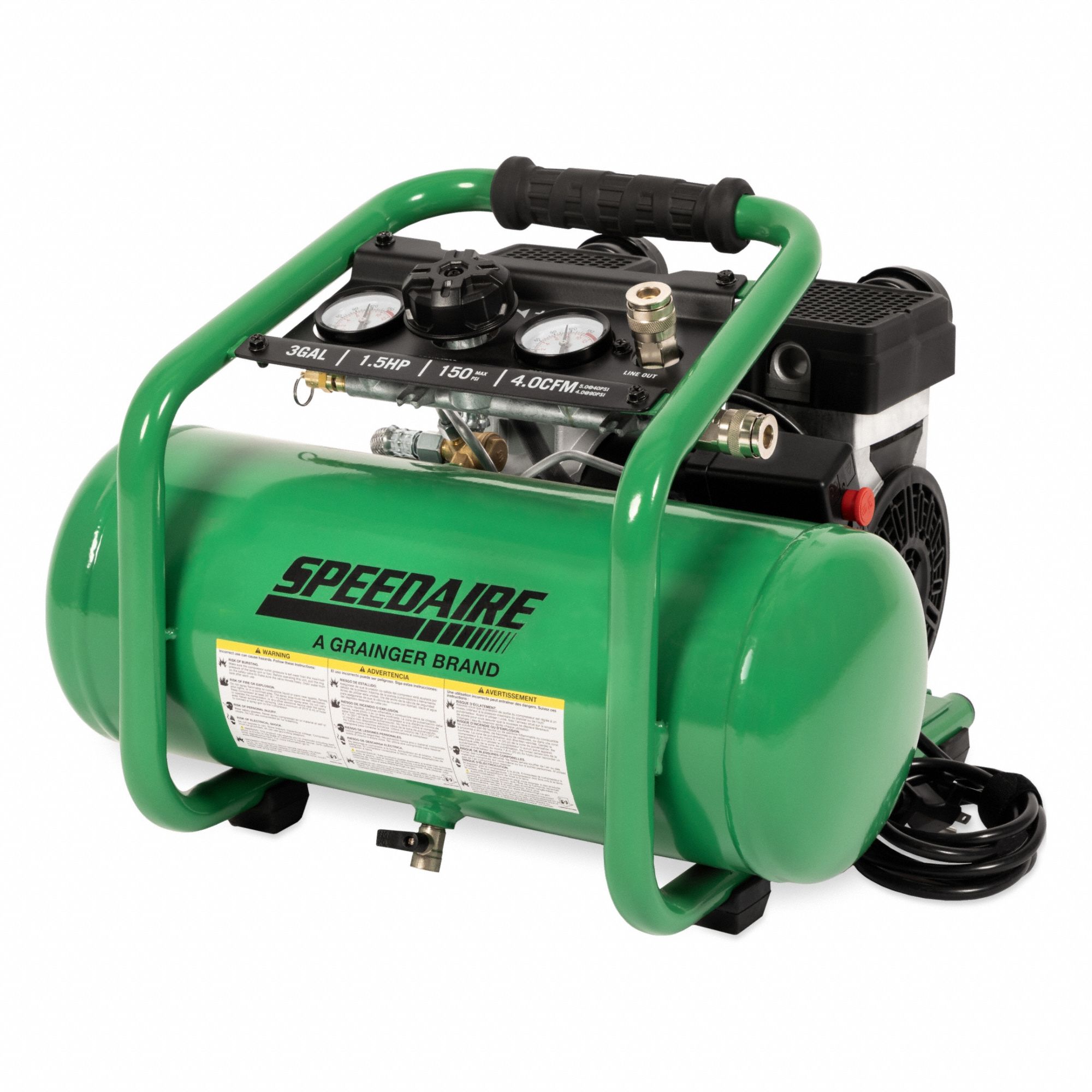 SPEEDAIRE, Quiet, Oil Free, Portable Air Compressor - 415L90|AM1-HE15 ...