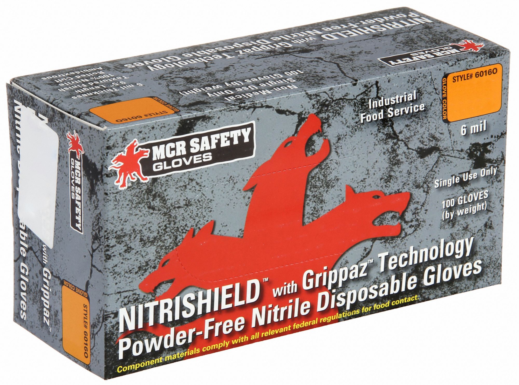 MCR SAFETY Disposable Gloves: Chemical-Resistant/Food-Grade/Gen Purpose ...