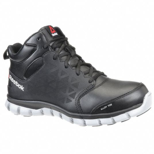REEBOK Athletic Shoe, 10, M, Men's, Black, Alloy Toe Type, 1 PR ...