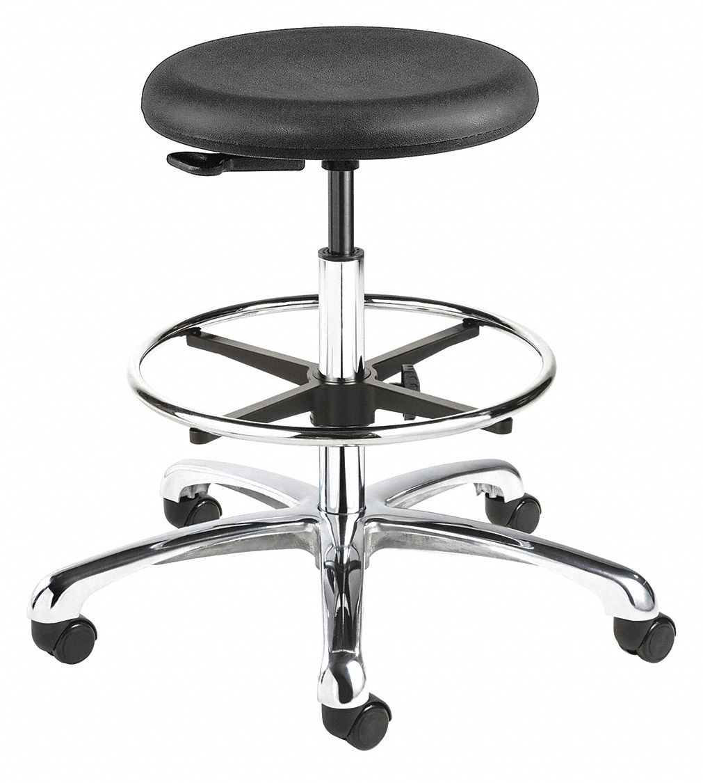 Polyurethane, Ht Range 20 1/2 in to 30 1/2 in, Backless Stool - 415Y16 ...
