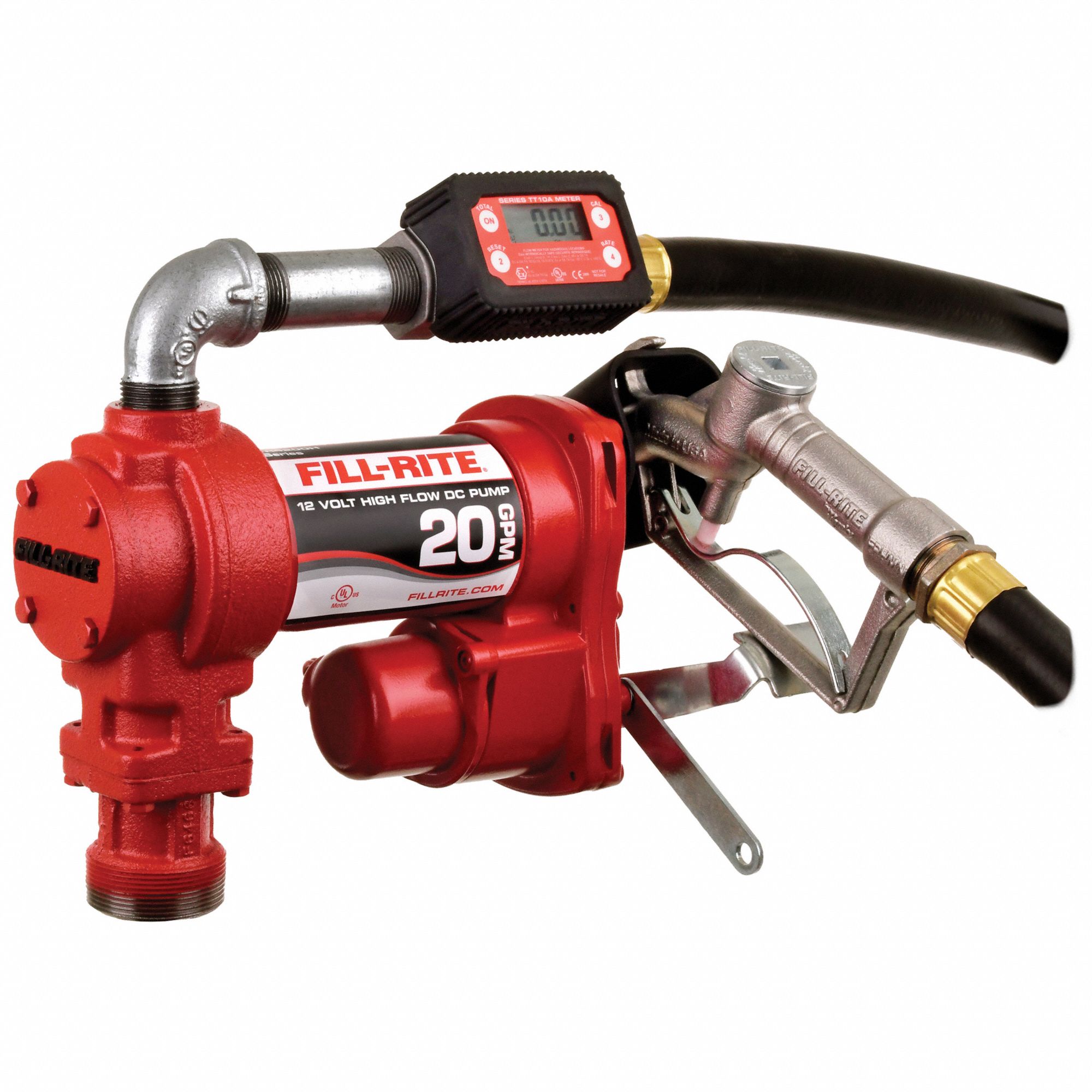 FILL-RITE, Pump with Meter, Hose & Nozzle, Bung, Fuel Transfer Pump ...