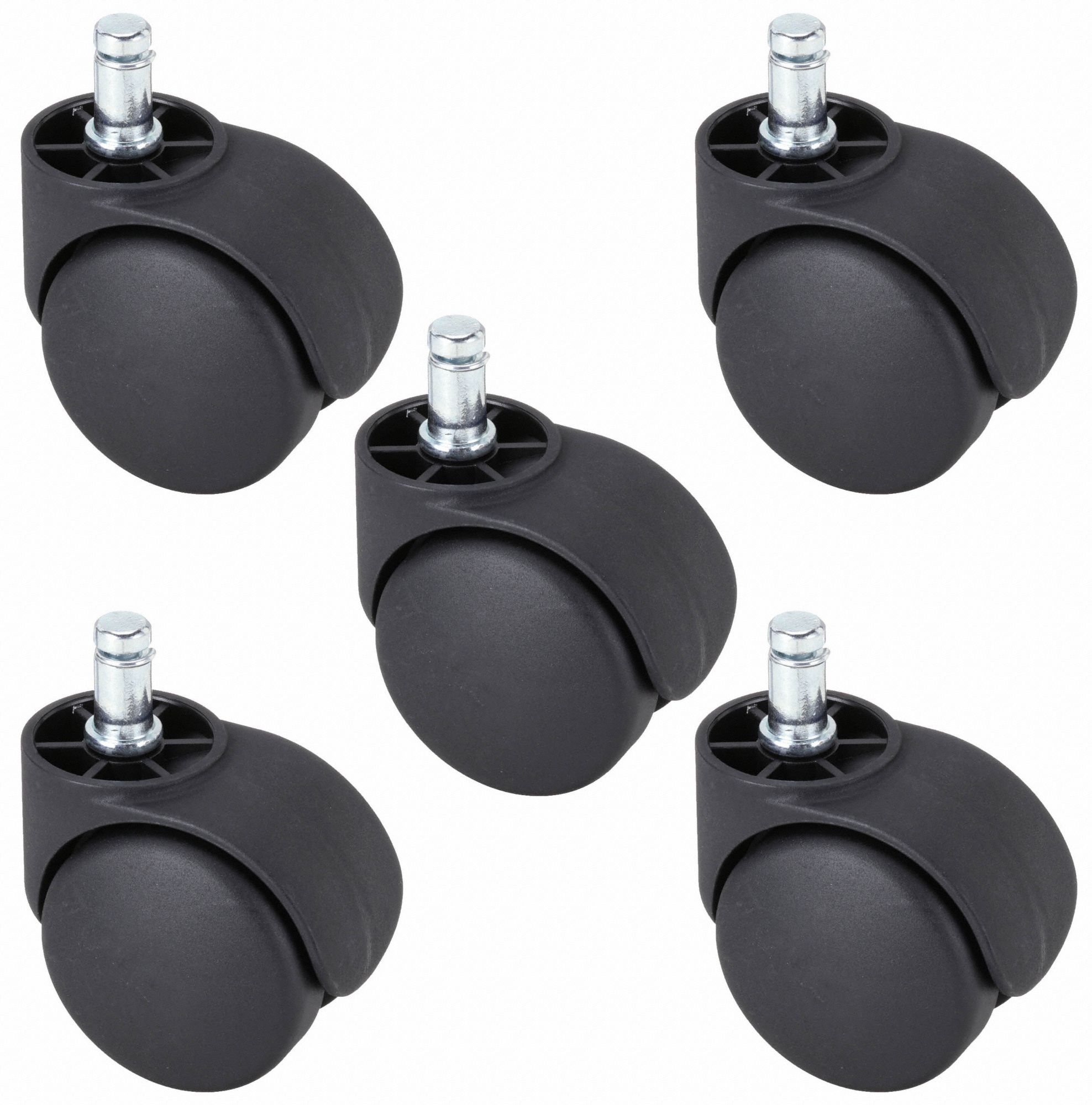APPROVED VENDOR Friction-Ring Stem Caster Kit,PK5 - Stem Casters ...