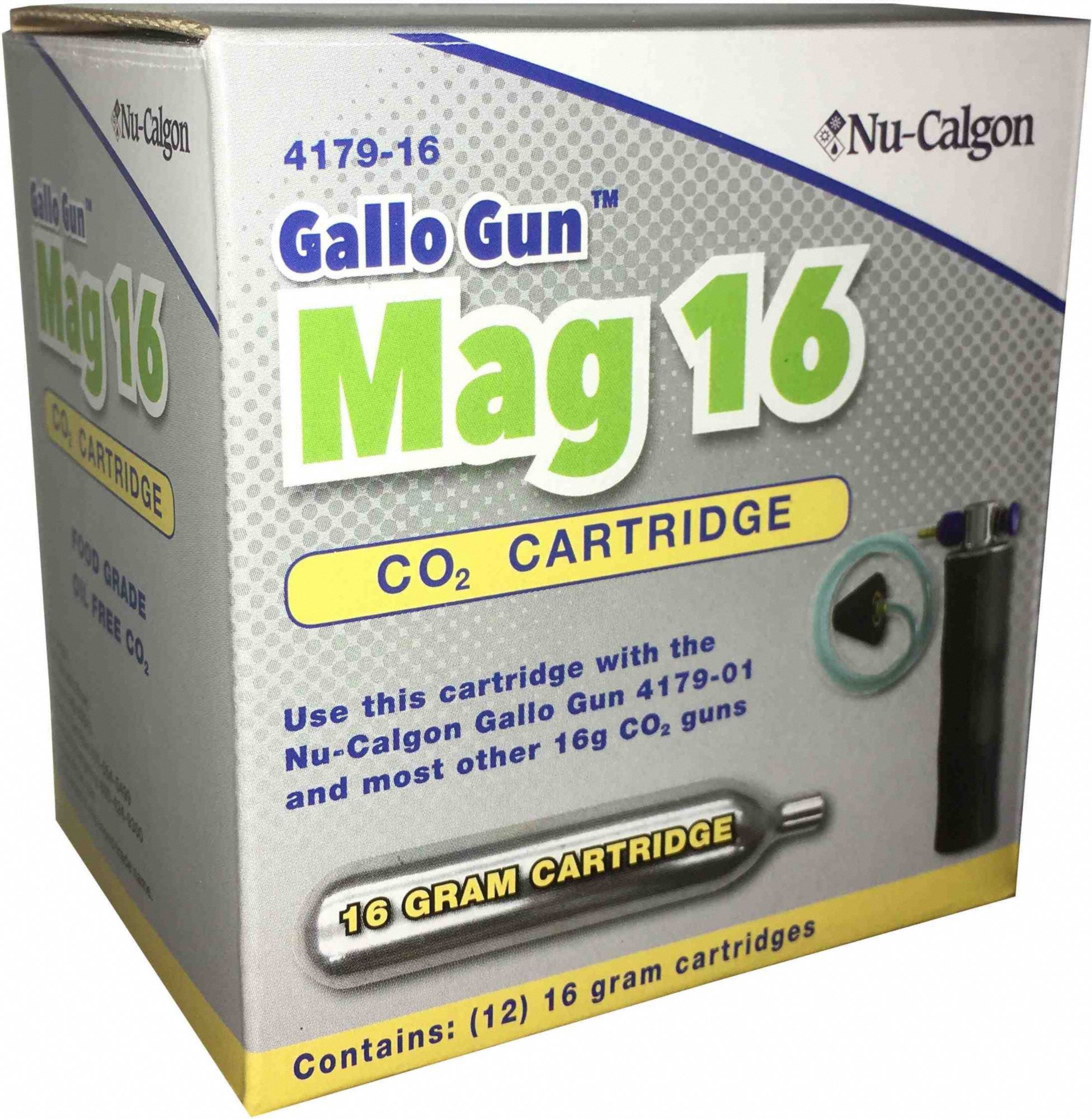 NU-CALGON, 800 psi Air Pressure, 8 1/4 in Lg, CO2 Cartridge - 809N42 ...