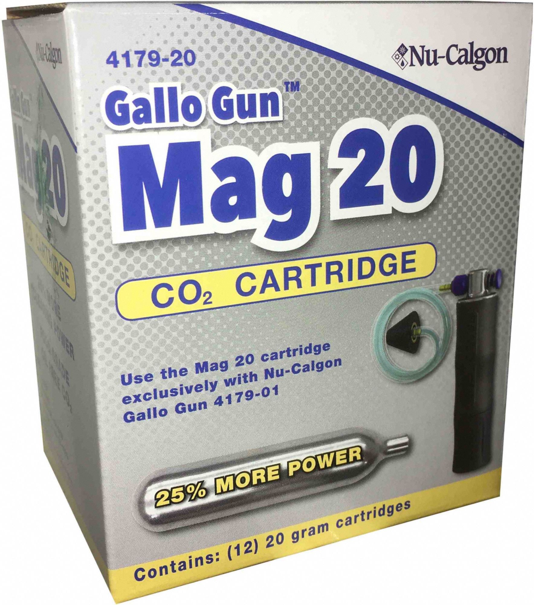 NU-CALGON, 800 psi Air Pressure, 9 1/2 in Lg, CO2 Cartridge - 809N43 ...