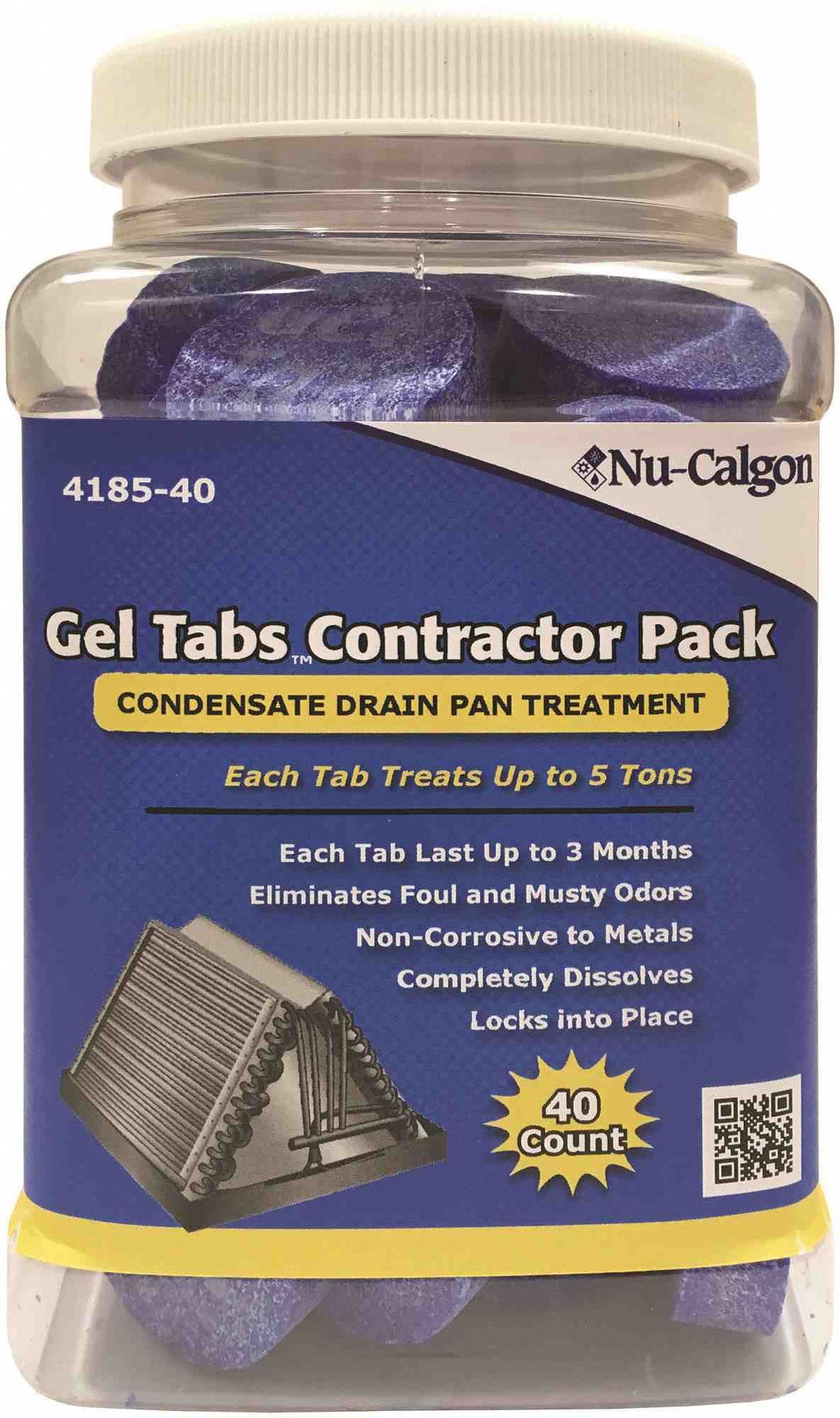 NU-CALGON, Gel Tablet, For 5 ton Systems, Condensate Pan Treatment ...