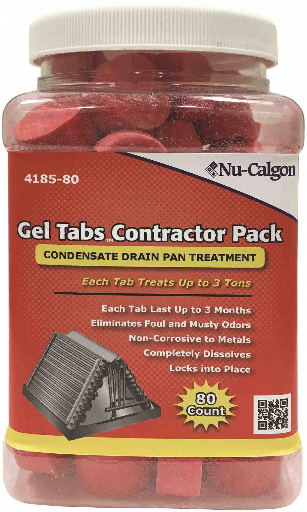 NU-CALGON, Gel Tablet, For 3 ton Systems, Condensate Pan Treatment ...