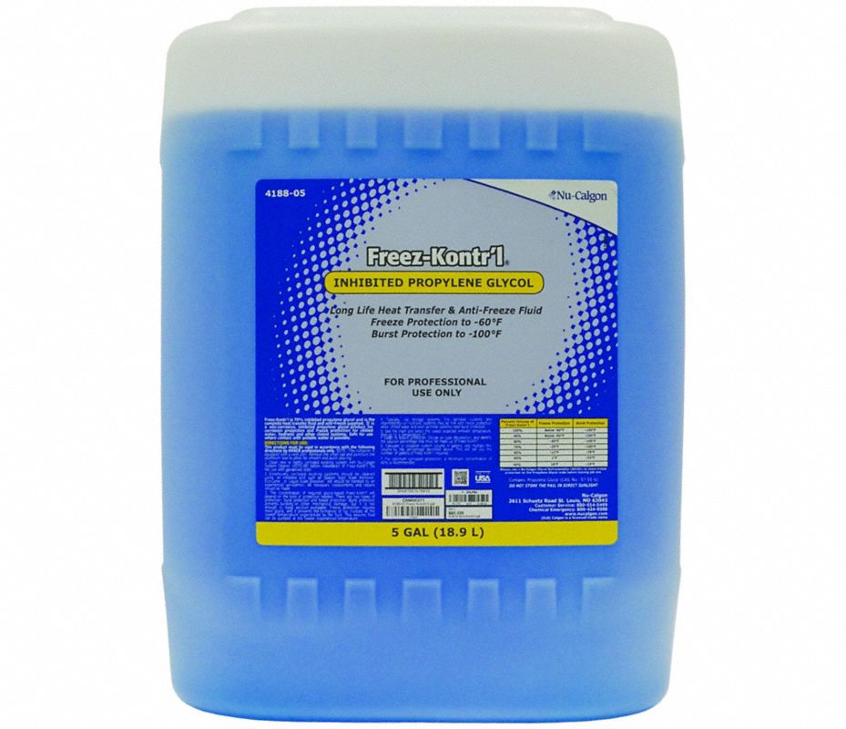 NU-CALGON 5 gal. Azul Propilenglicol,Rango de Temperatura -60° a 230°F ...