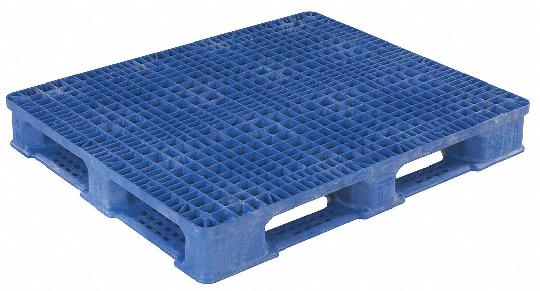 Rackable, 48 in Overall Lg, Pallet - 418C84|40X48 MD PE RACKO BLUE ...