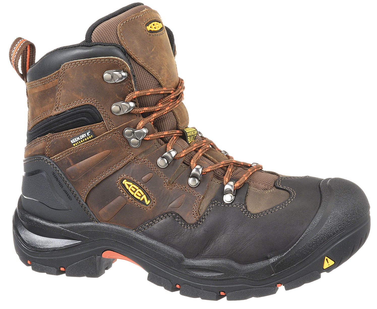 6 in Work Boot, 10-1/2, D, Men's, Cascade Brown/Brindle, Steel Toe Type ...
