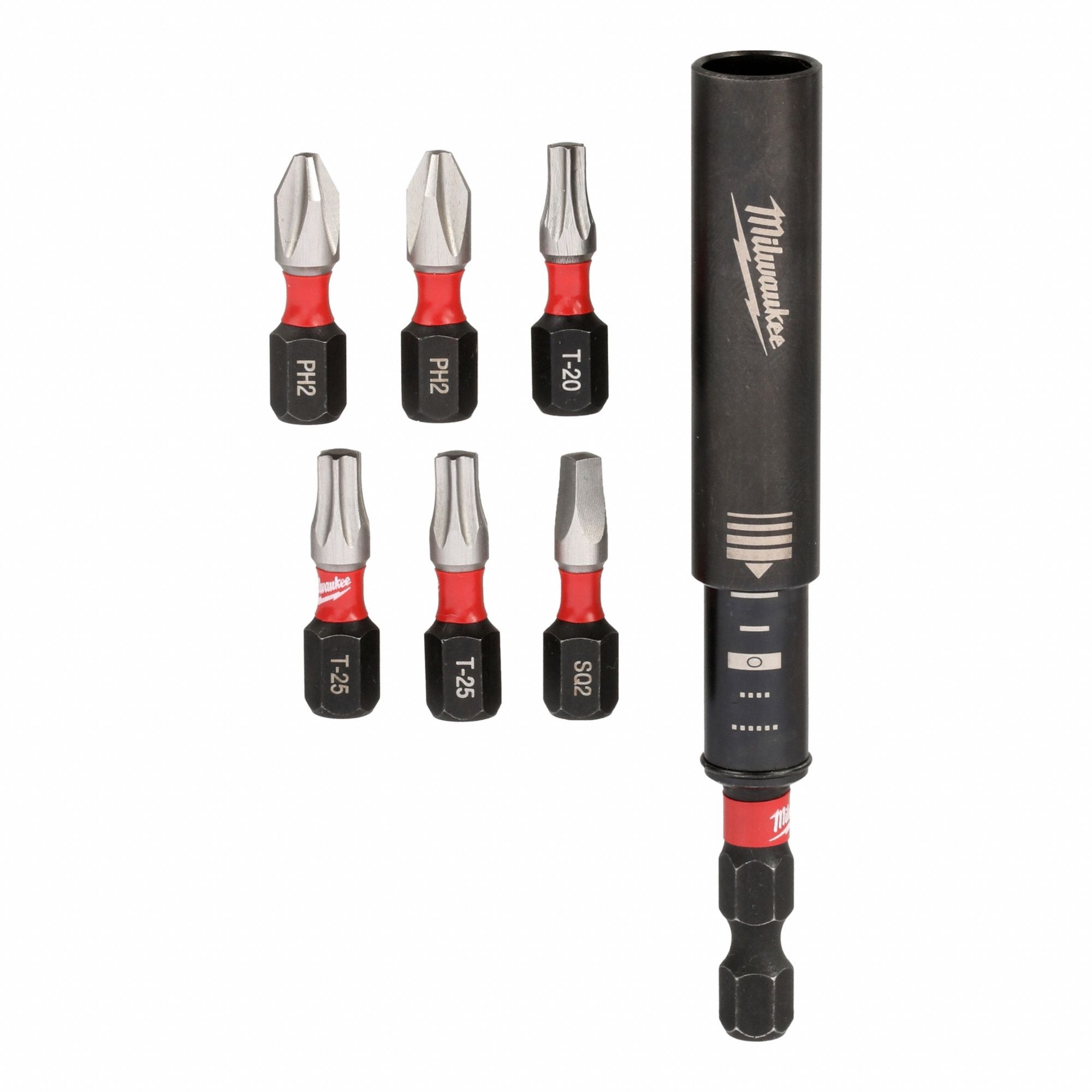MILWAUKEE, Bit Holders/Screwdriver Bits, Impact Rated, Driver Bit Set ...
