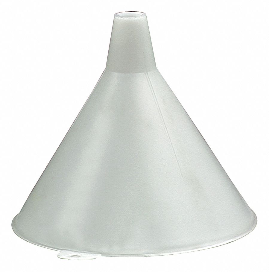 Utility Funnel, Material Plastic, Color White - Grainger