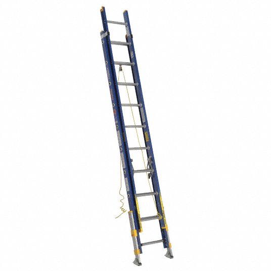 WERNER, 20 ft Ladder Size, Fiberglass, Extension Ladder - 41D268|D8220 ...