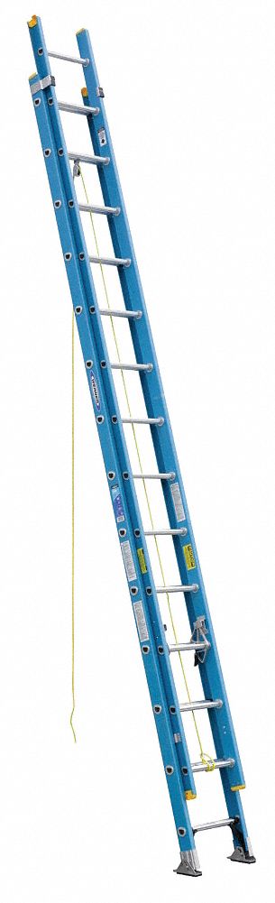 WERNER, 28 ft Ladder Size, Fiberglass, Extension Ladder - 41D275|D6028 ...