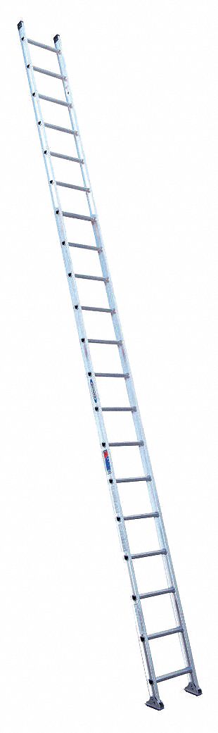 WERNER, 20 ft Ladder Size, Aluminum, Straight Ladder - 41D316|D1520-1 ...