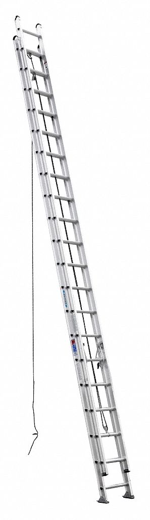 WERNER, 40 ft Ladder Size, Aluminum, Extension Ladder - 41D321|D540-2 ...
