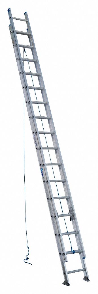 WERNER, 32 ft Ladder Size, Aluminum, Extension Ladder - 41D326|D1332-2 ...