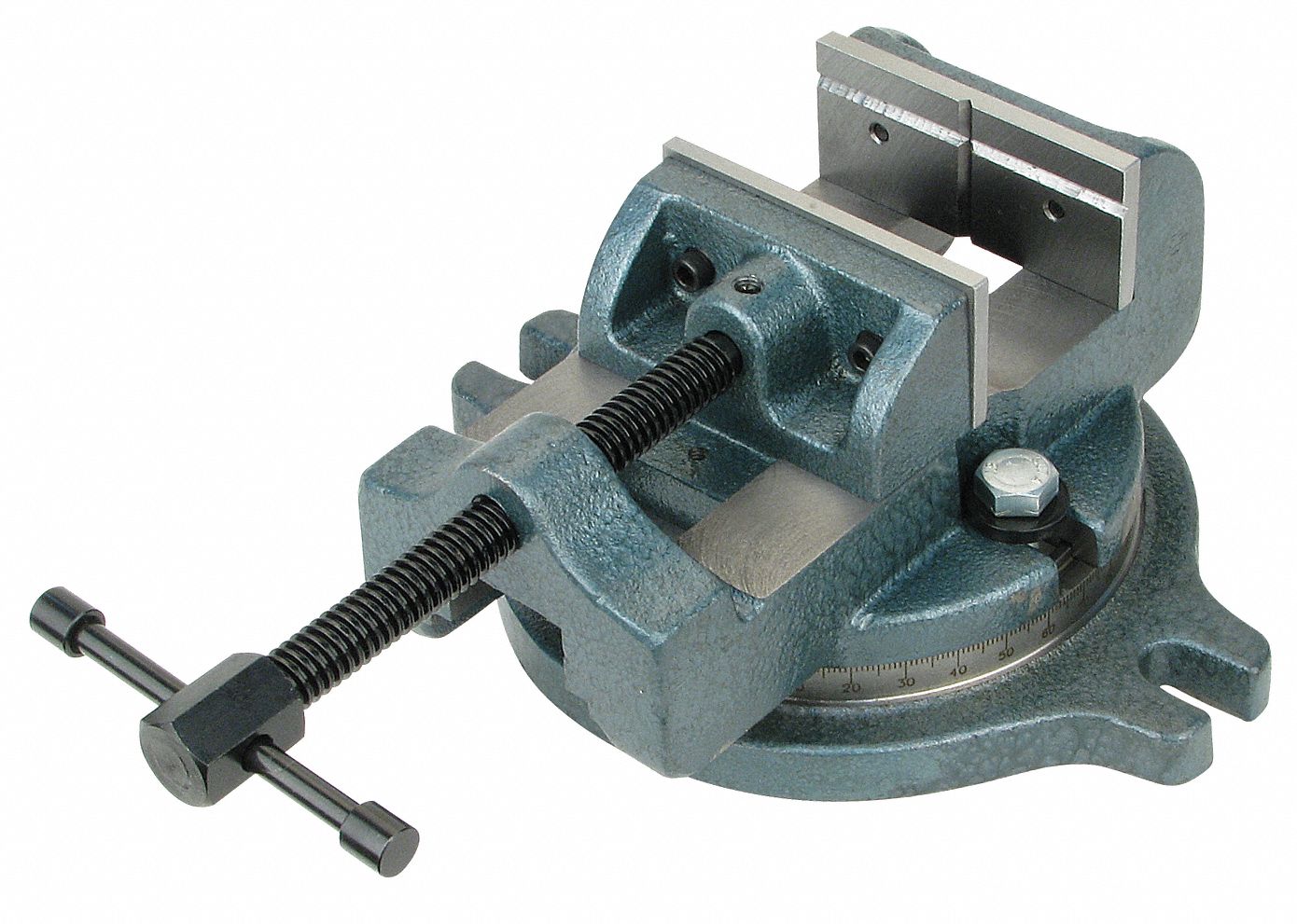 Milling Machine Vise, w/Base, Swivel Base, 4 Jaw Opening (In.), 4 Jaw ...