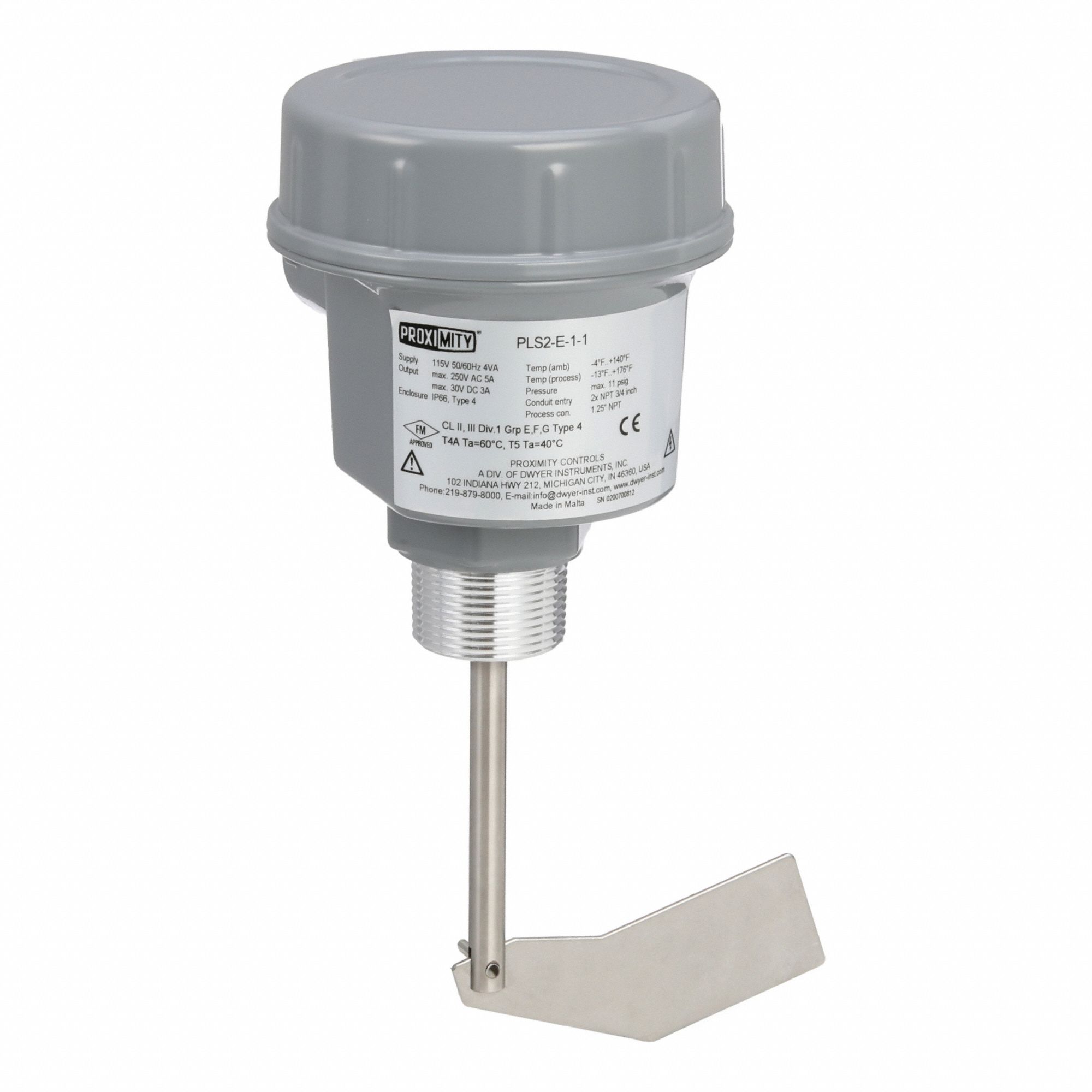 PROXIMITY, Paddle Level Switches, Level Switch, Paddle Level Switch ...