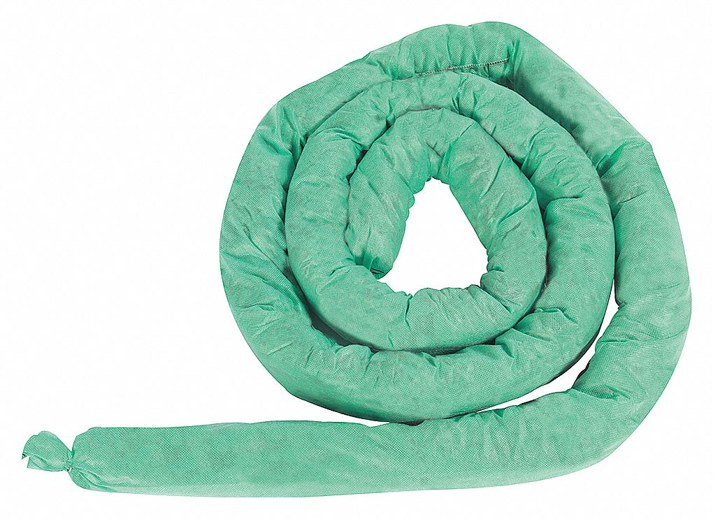 CONDOR ABSORBENT SOCK, 3 INX10 FT, 30 GALLON/PACK, 2.5 GALLON/SOCK, PP ...