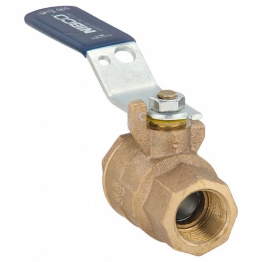 NIBCO, 3/4 in, Bronze, Manual Two-Way Ball Valve - 41E358|T58570UL 3/4 ...