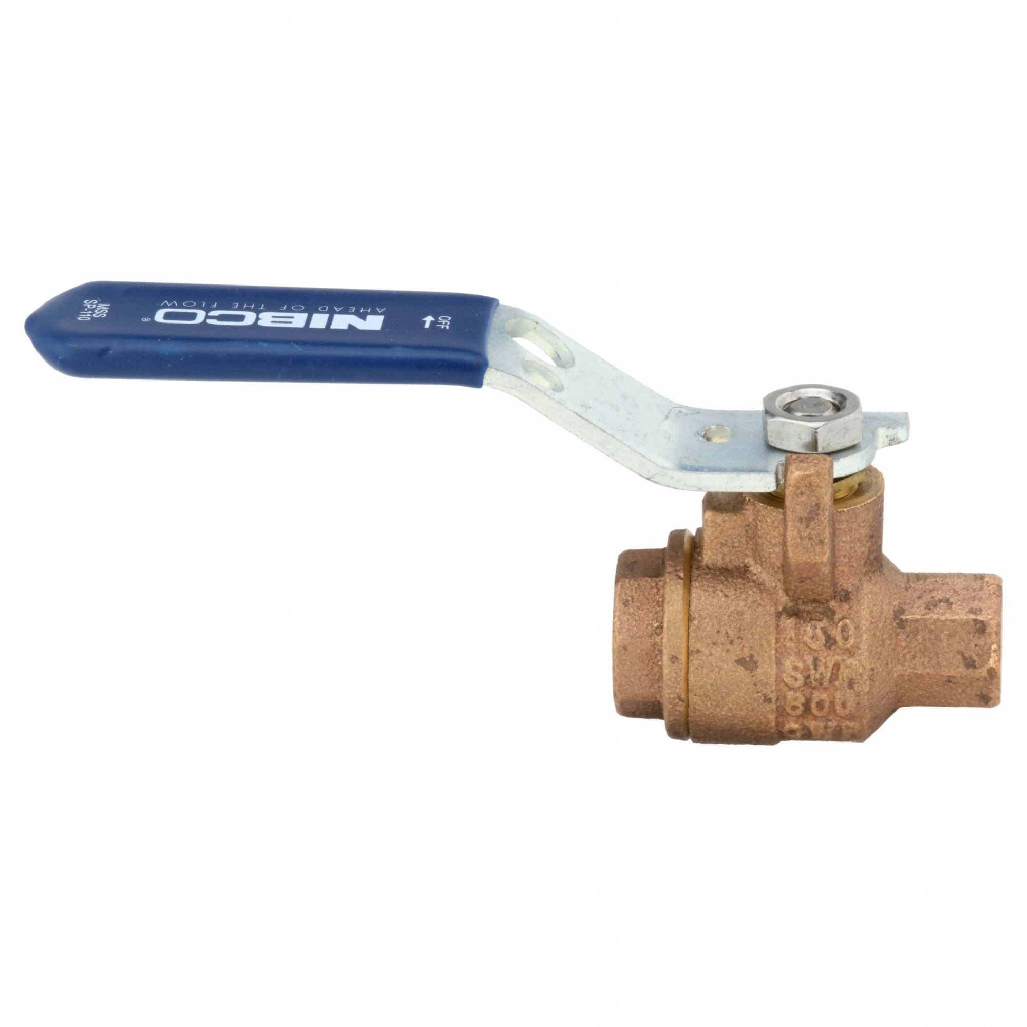 NIBCO, 1/4 in, Bronze, Manual Two-Way Ball Valve - 41E373|T5857066 1/4 ...