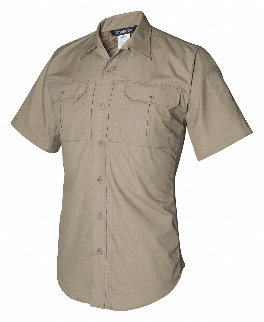 VERTX, Tactical Shirt Short Sleeve, 3XL, Tactical Shirt Short Sleeve ...