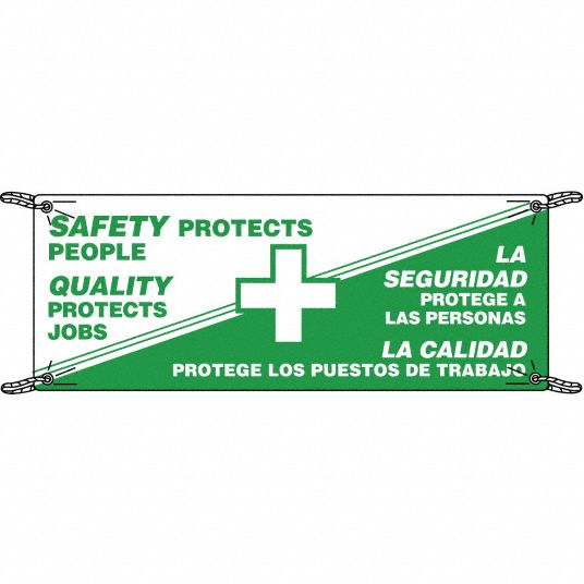 Safety Banner, Vinyl - Grainger