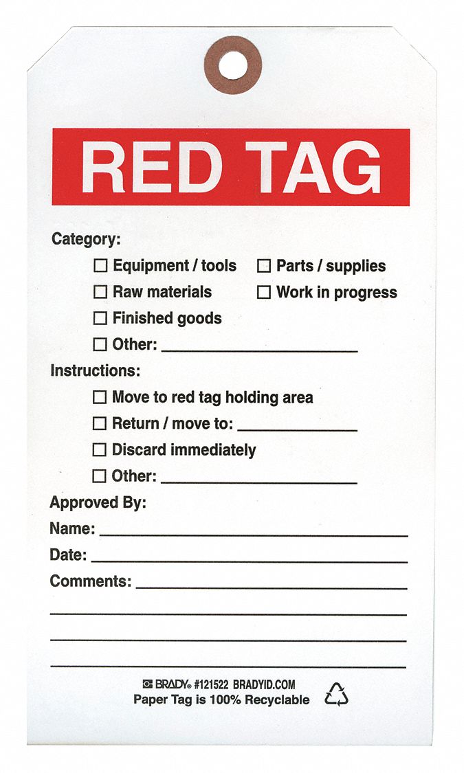 Black/Red/White, Cotton String, Tags - 41F339|121522 - Grainger