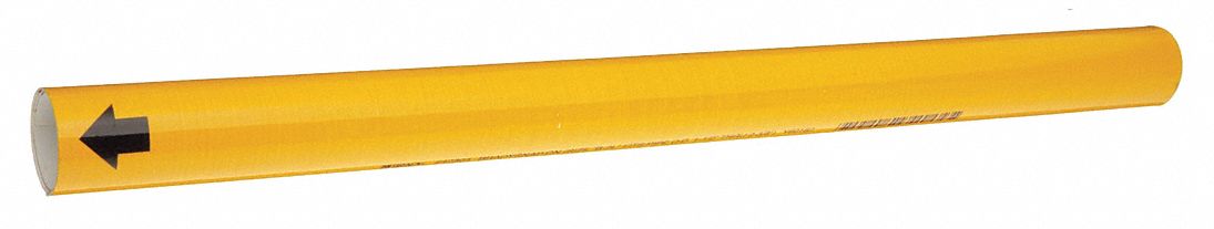 Yellow, Black, Pipe Marker - 41F358|42304 - Grainger