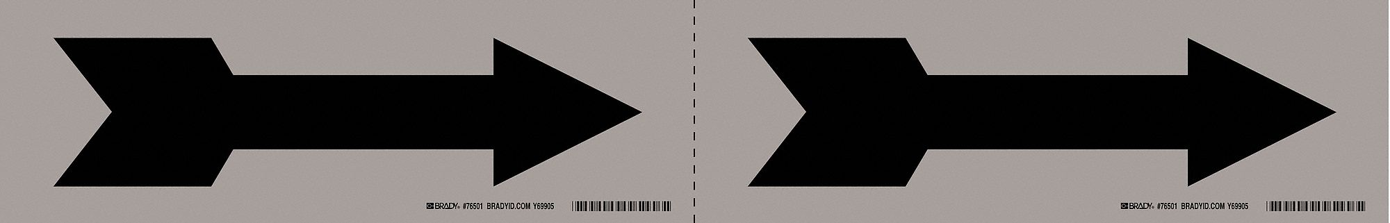 BRADY PIPEMARKER SINGLE ALUMINUM ARROW - Pipe Markers - BDY76501 ...