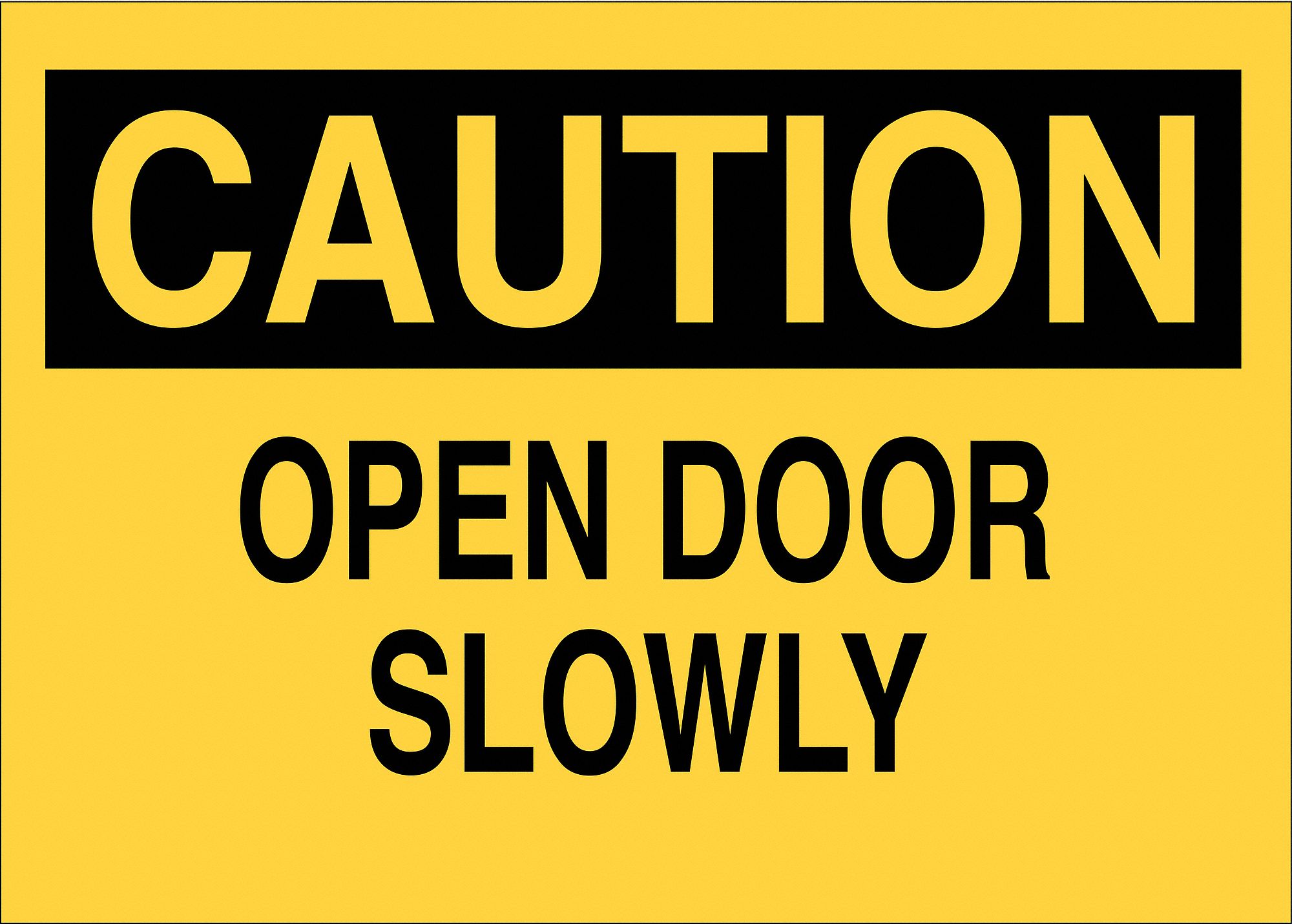 Polyester, Informational Sign, 5" Width, 3-1/2" Height, Blue, Adhesive ...