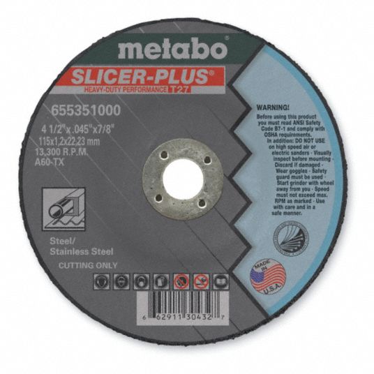 METABO, Abrasive Cut-Off Wheel - 215X01|655351000 - Grainger