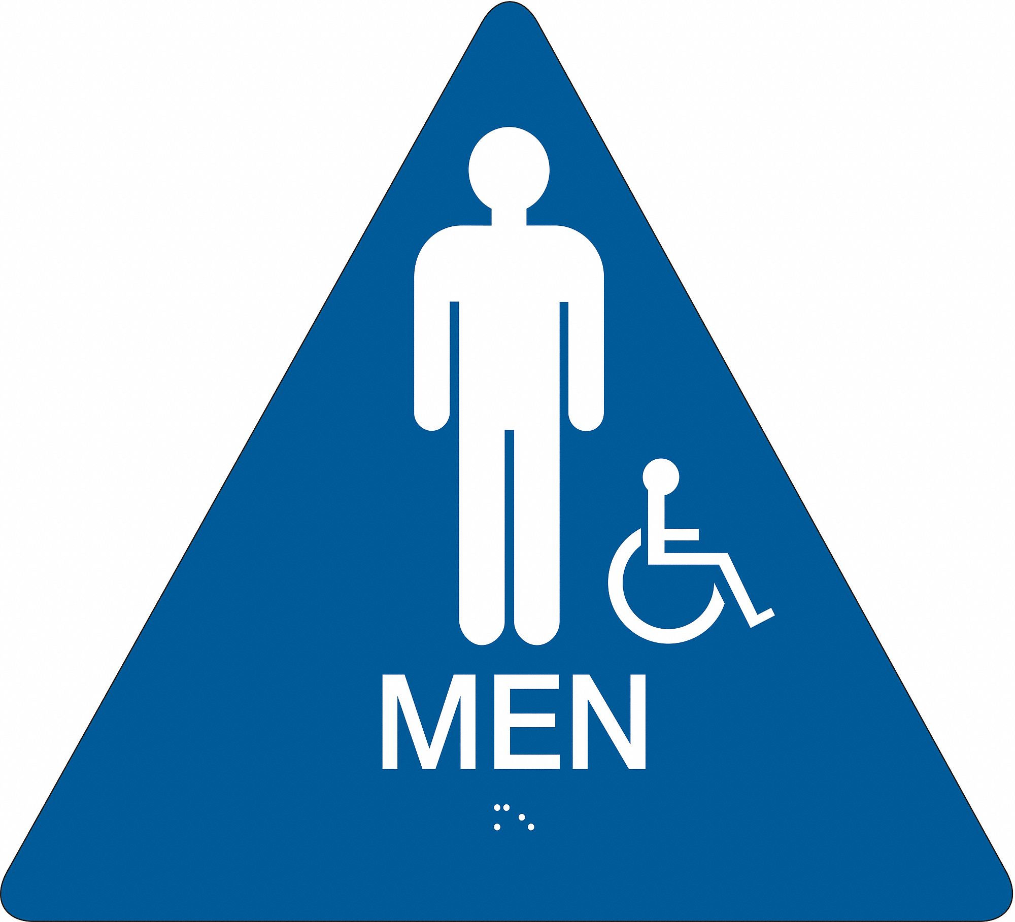 Surface Sign Mounting, Triangle, Restroom Sign - 41G141|106182 - Grainger