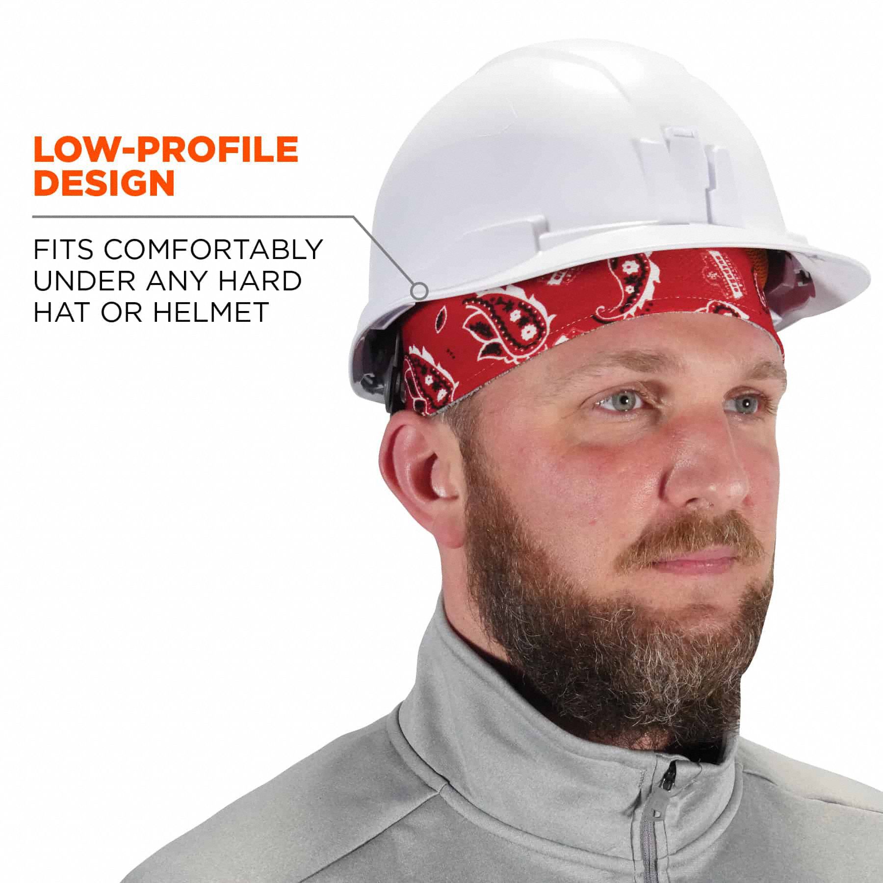 CHILL-ITS BY ERGODYNE Hat: Beanie Cap, Red, Universal, Hat, Terry Cloth ...