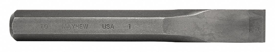 Steel, 1 in Blade Wd, Cold Chisel - 41GJ99|70220 - Grainger