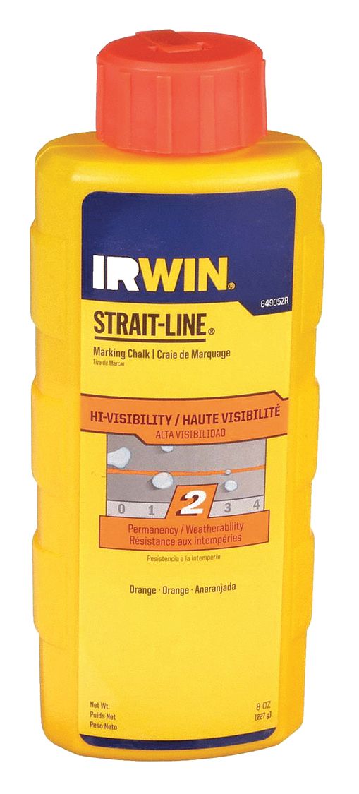IRWIN, High Visibility Orange, Semi-Permanent, Chalk Line - 41GR90 ...